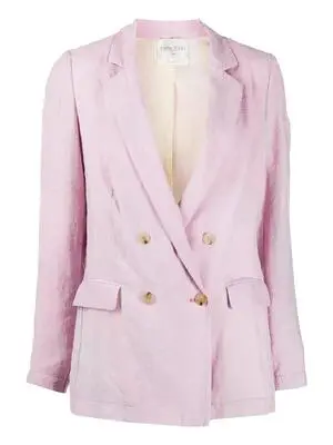 FORTE_FORTE Double Breasted Blazer - Pink
