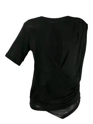 BEN TAVERNITI UNRAVEL PROJECT Draped T-shirt - Black