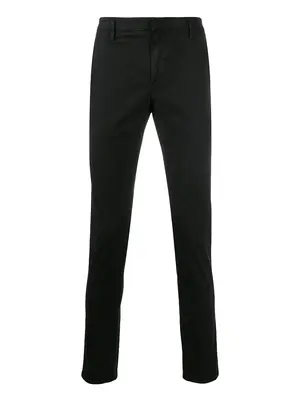 DONDUP Mid-rise Tapered-leg Chinos - Black