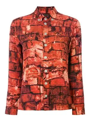 Jean Paul Gaultier Brick Print Shirt - Multicolour