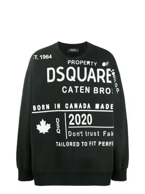 Dsquared2 Printed Sweatshirt - Black