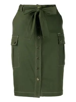 Liu Jo Buttoned Straight Skirt - Green