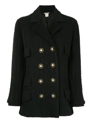 Versace Medusa Button Double-breasted Jacket - Black
