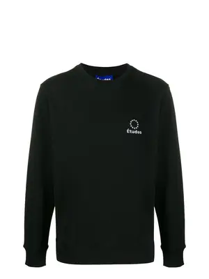 ÉTUDES STUDIO Logo Embroidered Sweatshirt - Black