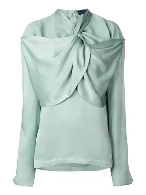 EUDON CHOI Gathered Neckline Blouse