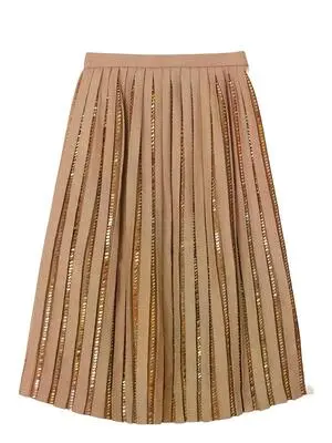 BURBERRY Burberry Crystal Detail Plissé Soleil Skirt
