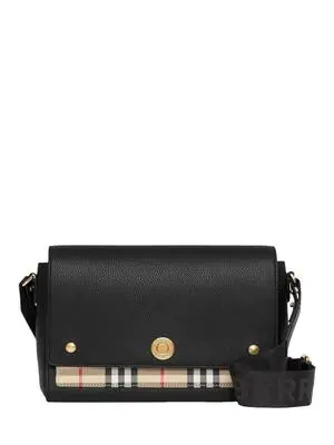 Burberry Vintage Check Note Shoulder Bag - Black