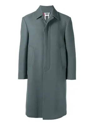 Thom Browne Relaxed Fit Cashmere Bal Collar Overcoat - Grey