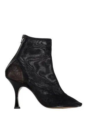 MAISON MARGIELA Mesh Square Toe Ankle Boots - Black
