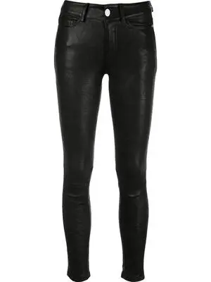 Zadig&Voltaire Phlame Lambskin Skinny Trousers - Black