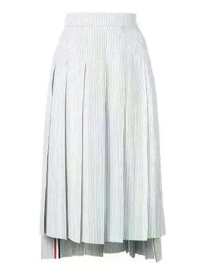 THOM BROWNE Thom Browne Seersucker Pleated Skirt