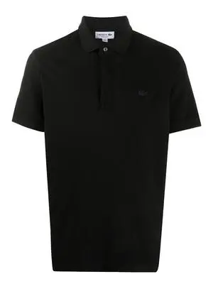 Lacoste Logo Patch Polo Shirt - Black