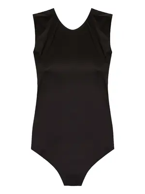 BRIGITTE Open Back Bodysuit - Black