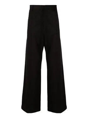 COUNTY OF MILAN Logo-woven Tailored Trousers - Black