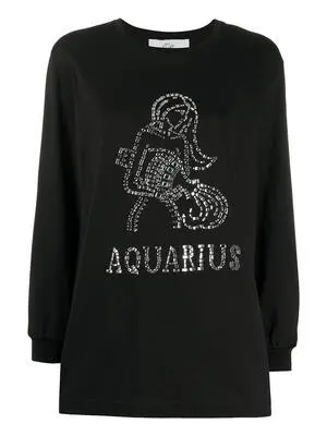 Alberta Ferretti Aquarius Embellished T-shirt - Black