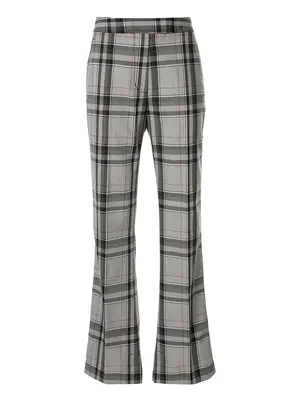 3.1 Phillip Lim Straight Leg Plaid Pant - Grey