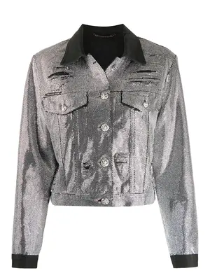 PHILIPP PLEIN Philipp Plein Crystal-Embellished Denim Jacket