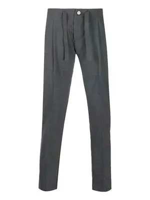 ENTRE AMIS Micro Pleats Tailored Trousers - Grey