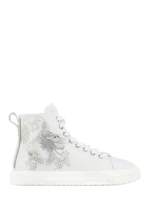 GIUSEPPE ZANOTTI Blabber Crystal-Embellished High-Top Sneakers