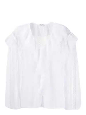 Liu Jo Polka Dot Ruffled Blouse - White