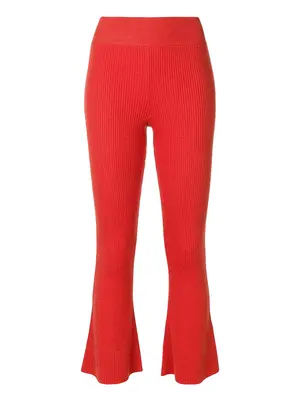 Cashmere In Love Tilly Ribbed Trousers - Yellow