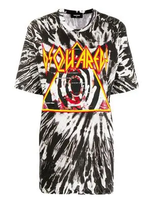 Dsquared2 Tie-dye Print T-shirt - Black