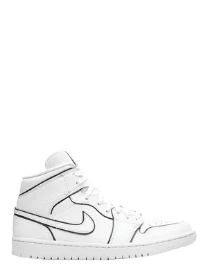 JORDAN Air 1 Mid Iridescent Outline Sneakers - White
