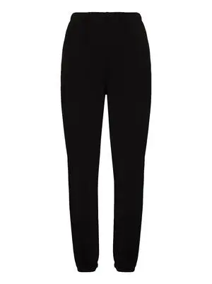 LES TIEN Tapered Cotton Track Pants - Black