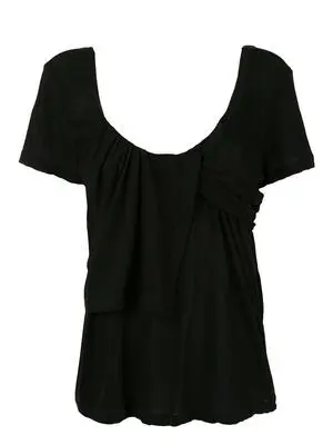 BEN TAVERNITI UNRAVEL PROJECT Paneled Scoop Neck T-shirt - Black