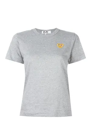 Play Comme Des Garcon Heart Logo T-shirt - Grey