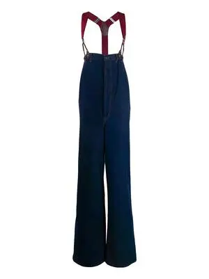JEAN PAUL GAULTIER 1993 High-rise Suspender Jeans - Blue