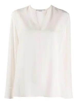 STELLA MCCARTNEY Split-neck Long-sleeve Blouse