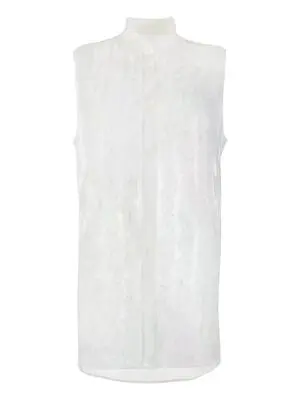 Comme Des Garçons 1995 Sheer Ruffled Shirt - White