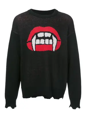 HACULLA. Fang Lip Sweater - Black