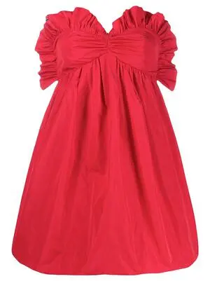 Philosophy Di Lorenzo Serafini Ruffled Sweetheart Mini Dress - Red