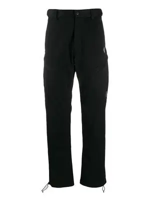 COUNTY OF MILAN Cotton Logo Cross Zipped Trousers - Black