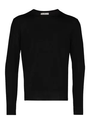 Canali Fine-knit Sweater - Black