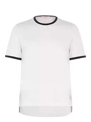 Thom Browne Contrasting-trim T-shirt - White