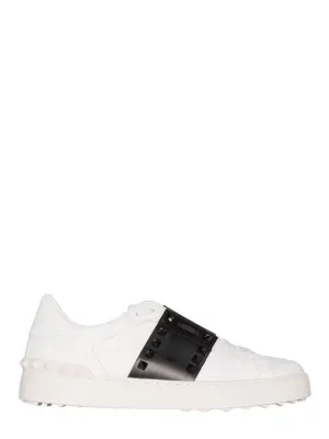 Valentino Garavani Rockstud Leather Sneakers - White