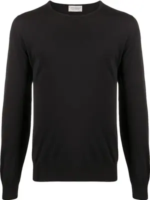 John Smedley Fine-knit Cotton Jumper - Black