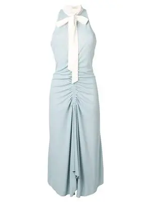 SSHEENA Ruched Midi Dress - Blue