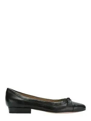 STUDIO CHOFAKIAN Martina Leather Ballerina Shoes - Black