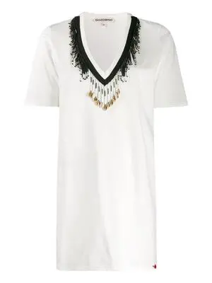 GIACOBINO Bead Embellished T-shirt - White
