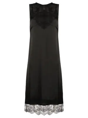 N°21 Lace Trim Shift Dress - Black