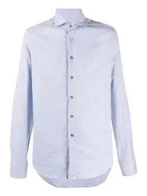DELL'OGLIO Curved Hem Shirt - Blue
