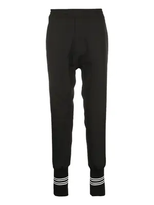 Neil Barrett Double Stripe Ribbed Track Trousers - Black