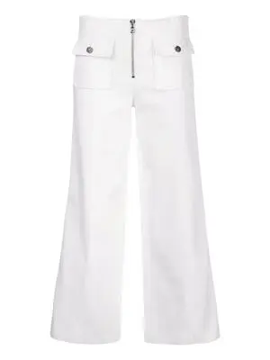 Cinq À Sept Flared Cropped Jeans - White