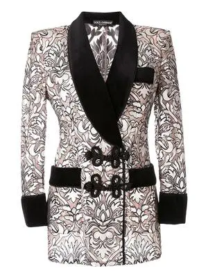 Dolce & Gabbana Baroque Print Blazer - Pink