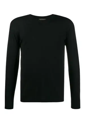 DELL'OGLIO Colour Block Jumper - Black