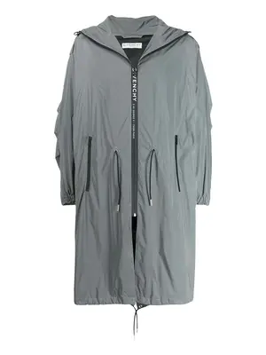 Givenchy Hooded Drawstring-waist Parka - Grey
